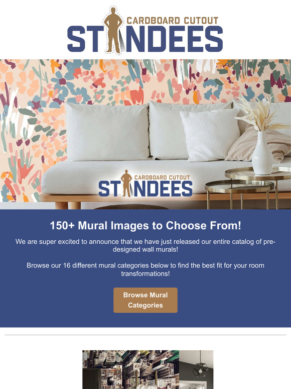 Cardboard Cutout Standees: Introducing Our Pre-Designed Wall Mural ...