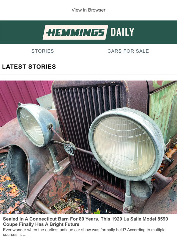 Hemmings: Hemmings Daily: Sealed In A Connecticut Barn For 80 Years ...