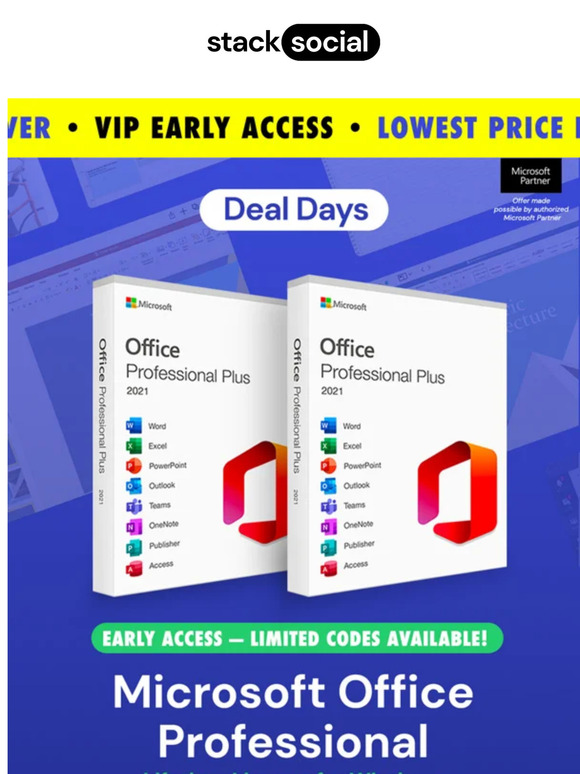 Stacksocial: MS Office @ $40: You've Unlocked Exclusive Savings! 🔓 💸 | Milled