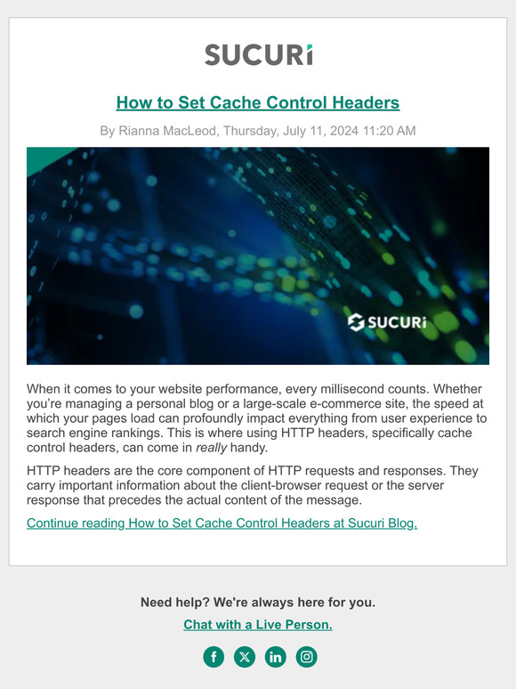 Sucuri: How to Set Cache Control Headers | Milled