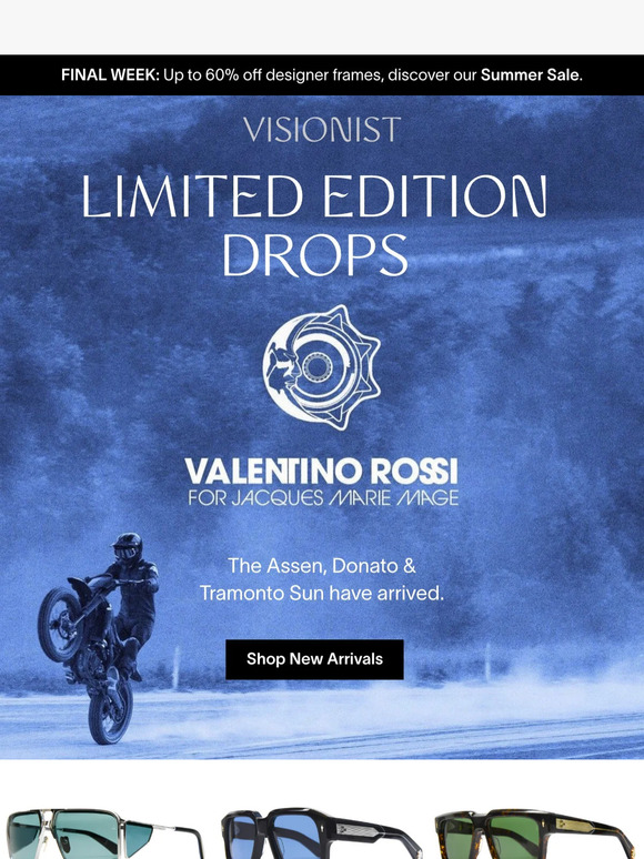 Visionist: Limited Edition Drop: Valentino Rossi x Jacques Marie Mage | Milled