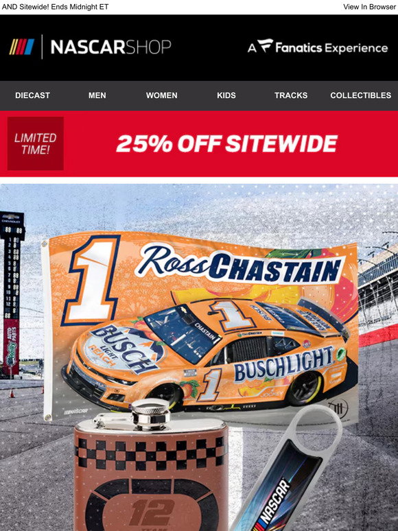 NASCAR: Pit Stop Party: 25% Off NASCAR Tailgating Gear> | Milled