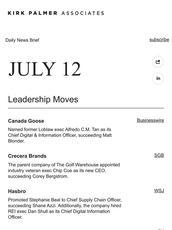 Kirk Palmer Associates: Daily News Brief 7.12.2024 | Kirk Palmer ...