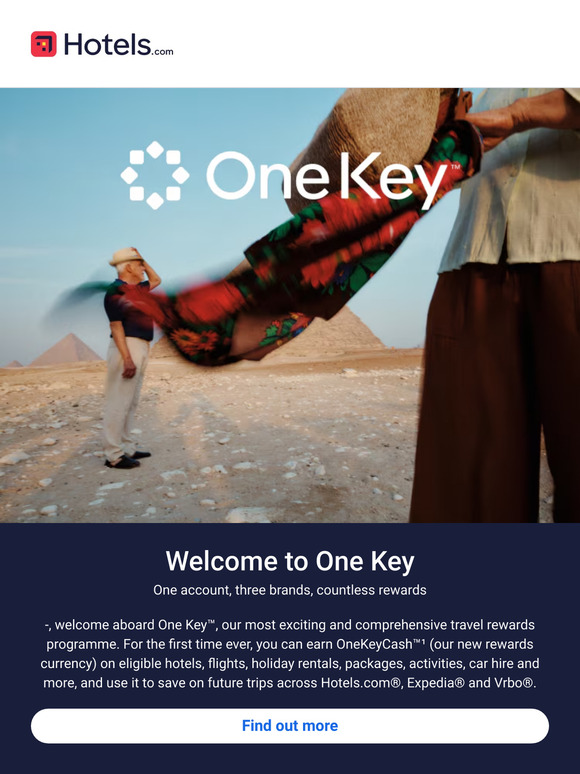 Hotels.com: Welcome to One Key | Milled