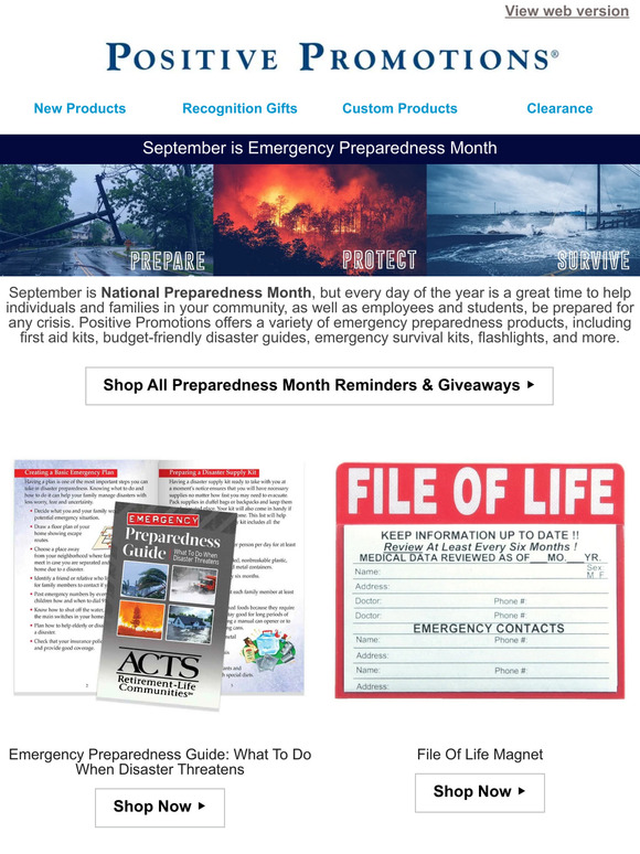 Positive Promotions: Emergency Preparedness Tools & Reminders! | Milled