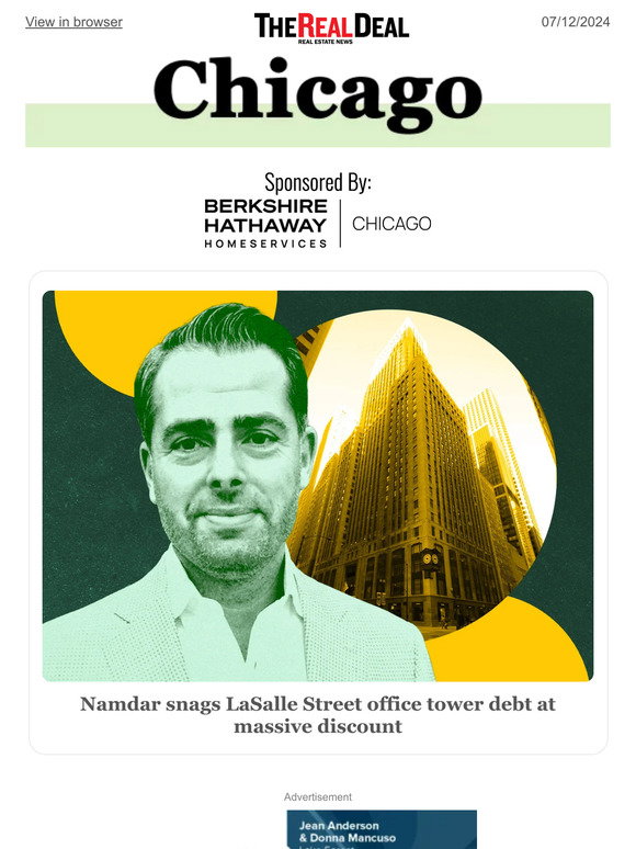 The Real Deal: Namdar snags LaSalle Street office tower debt; Ryan Cos ...