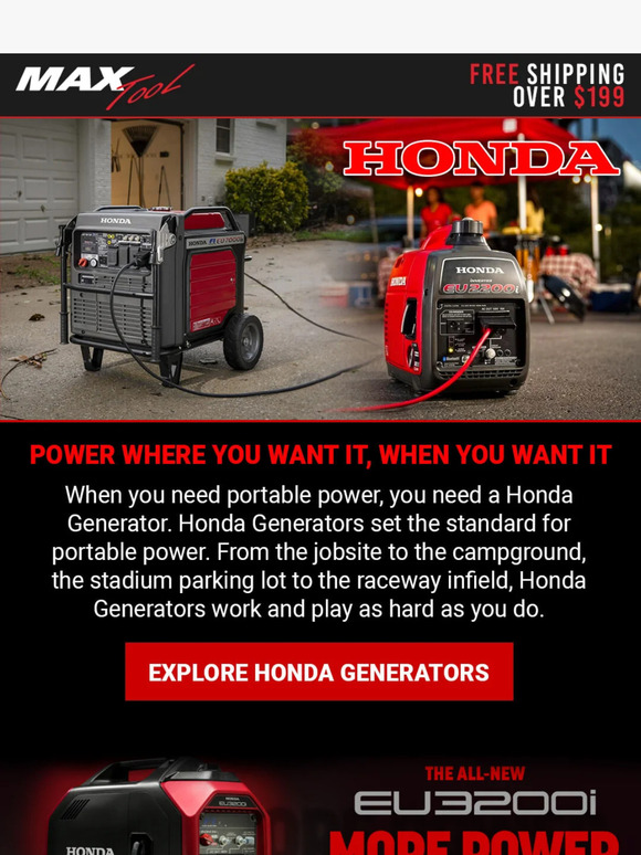 MaxTool: Honda Generators: Power You Can Trust 💪 | Milled