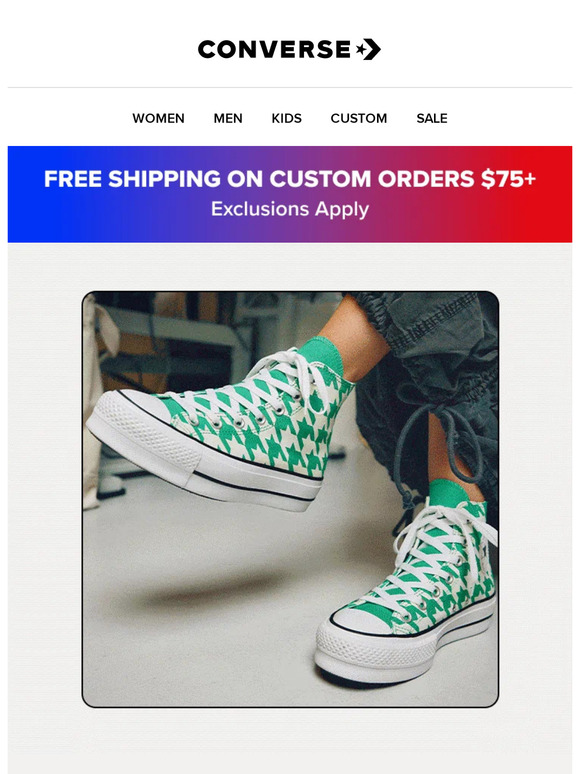 Converse: Get back to class with 25% off custom* | Milled