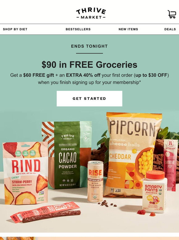 Thrive Market Email Newsletters: Shop Sales, Discounts, and Coupon Codes