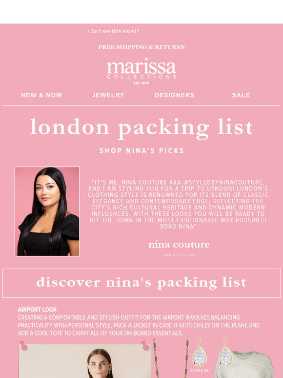 Marissa Collections: Nina's London Packing List | Milled