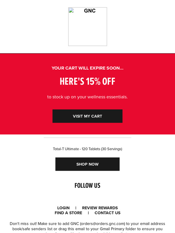 GNC: 15% off your mighty selection (still active) | Milled