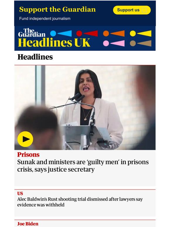 The Guardian: The Guardian Headlines: Sunak and ministers are ‘guilty ...