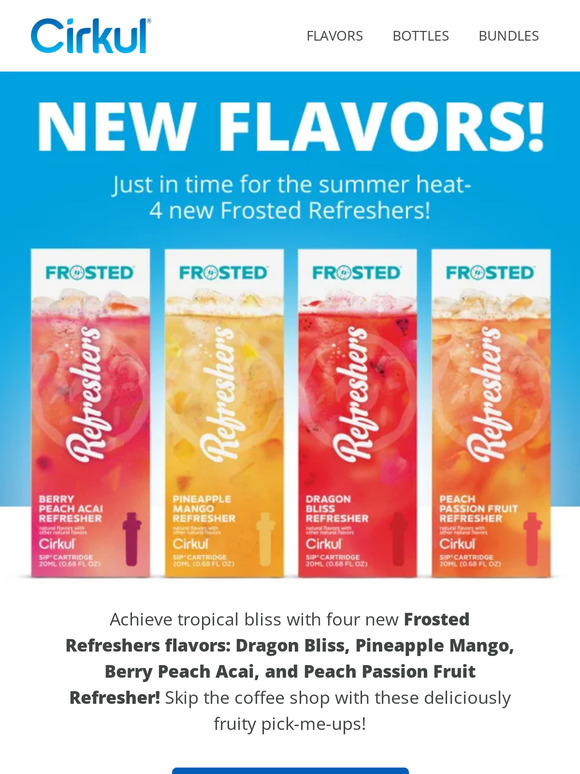 Cirkul: New Frosted Refreshers Flavors? Yes Please! | Milled