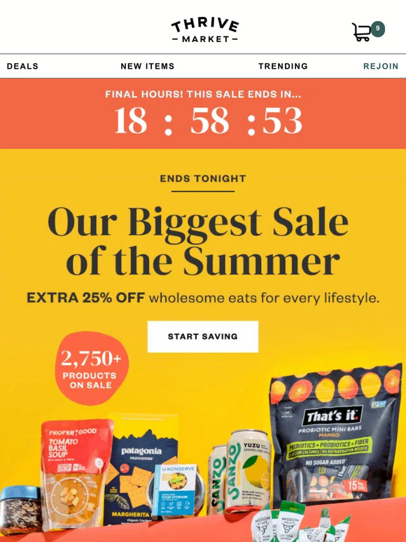 Thrive Market Email Newsletters: Shop Sales, Discounts, and Coupon Codes