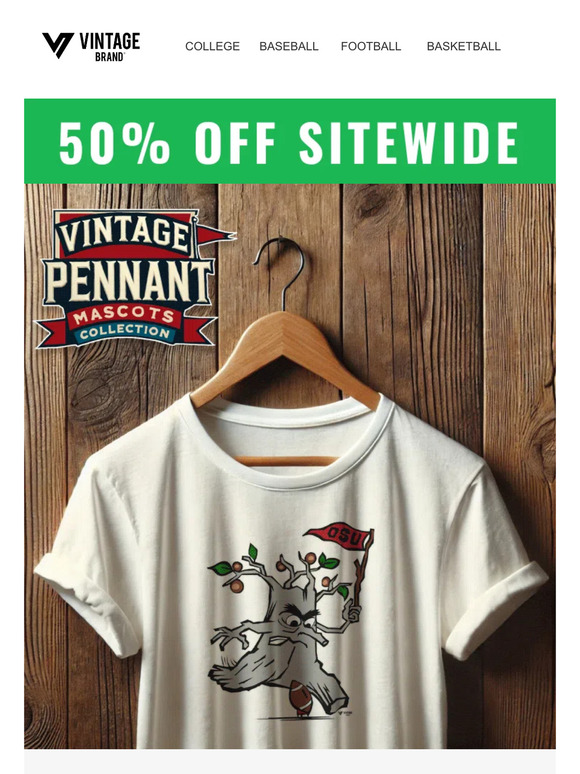 Vintage Brand: Vintage Mascots: Wave That Pennant Proudly! | Milled