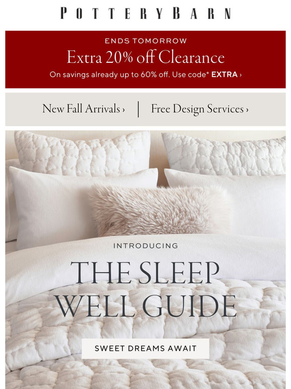 Pottery Barn: Introducing: The Sleep Well Guide | Milled