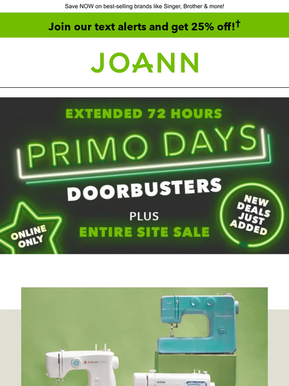 JoAnn: Sewing Machine SALE: Machines starting at $89.99! | Milled