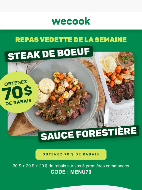 WeCook: Voici notre menu de la semaine du 21 au 27 juillet | Milled