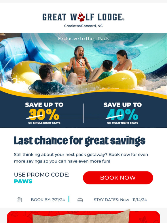 Great Wolf Lodge Email Newsletters: Shop Sales, Discounts, and Coupon Codes