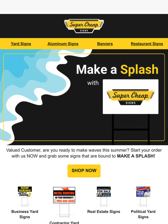 Super Cheap Signs: Ready to make a splash this summer? 🌊👍💬 | Milled