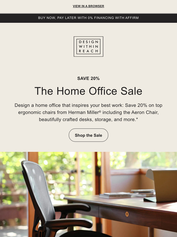 Design Within Reach: Work smarter and save 20% on ergonomic essentials | Milled