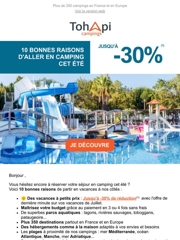 Tohapi: 🌞 10 bonnes raisons de partir en camping cet été | Milled