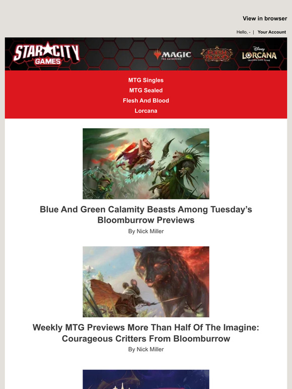Star City Comics & Games: 🐟 MTG Bloomburrow's blue and green Calamity ...