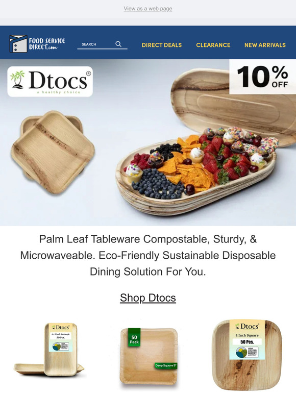 Food Service Direct: Sustainable Disposable Dining Solutions! | Milled