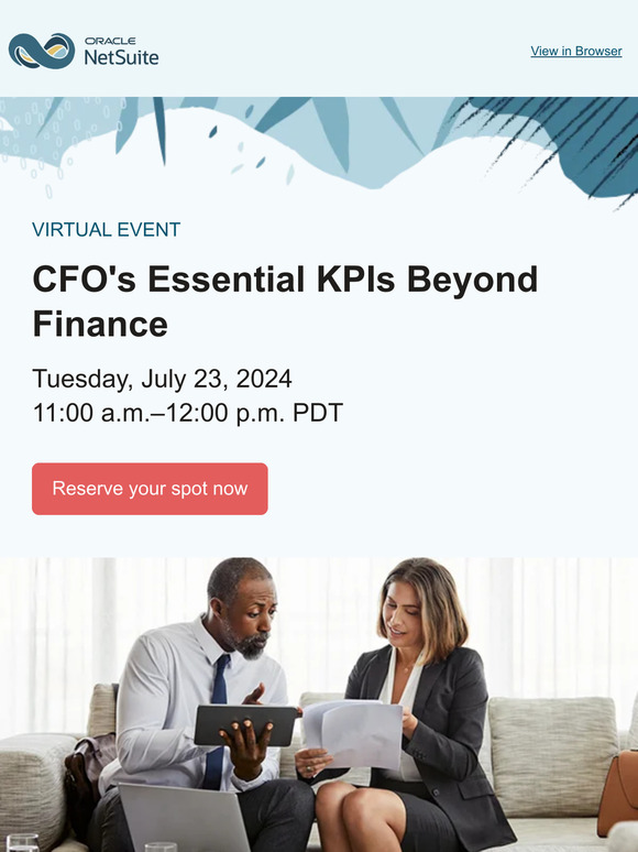 NetSuite: Virtual Event: CFO's Essential KPIs Beyond Finance | Milled