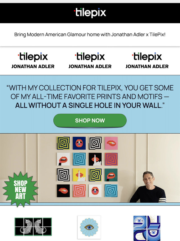 TilePix: Jonathan Adler’s Iconic Designs 🤝 TilePix | Milled