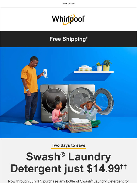 Whirlpool: Two days only: Swash® Laundry Detergent for just $14.99 | Milled