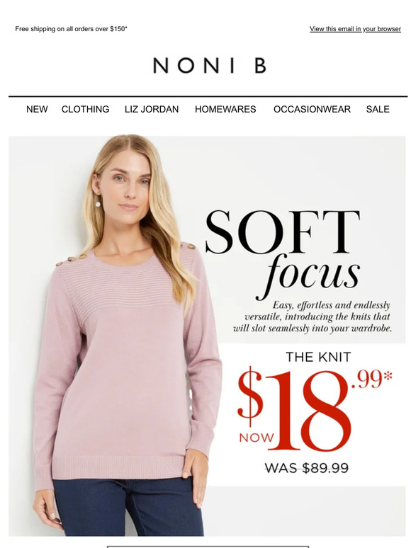 Noni B: 📢 FURTHER Reduced: NOW $18.99* ALL Noni B Knitwear! | Milled