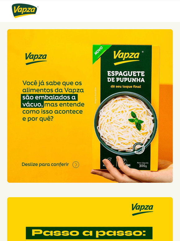 Vapza: Como os alimentos Vapza mantêm a qualidade? Saiba aqui! 🤔 | Milled