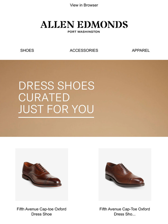 Allen Edmonds Email Newsletters: Shop Sales, Discounts, and Coupon Codes