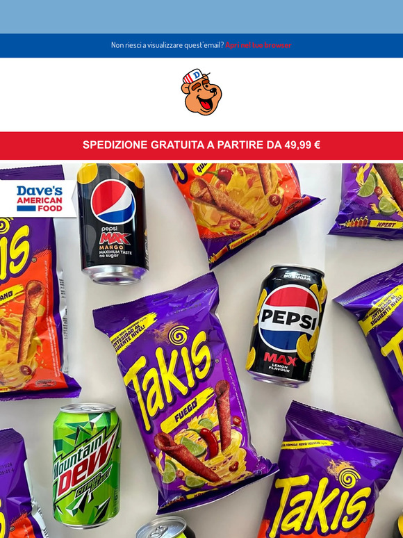 dave's american food IT: Takis Queso Volcano e nuove imperdibili PEPSI ...