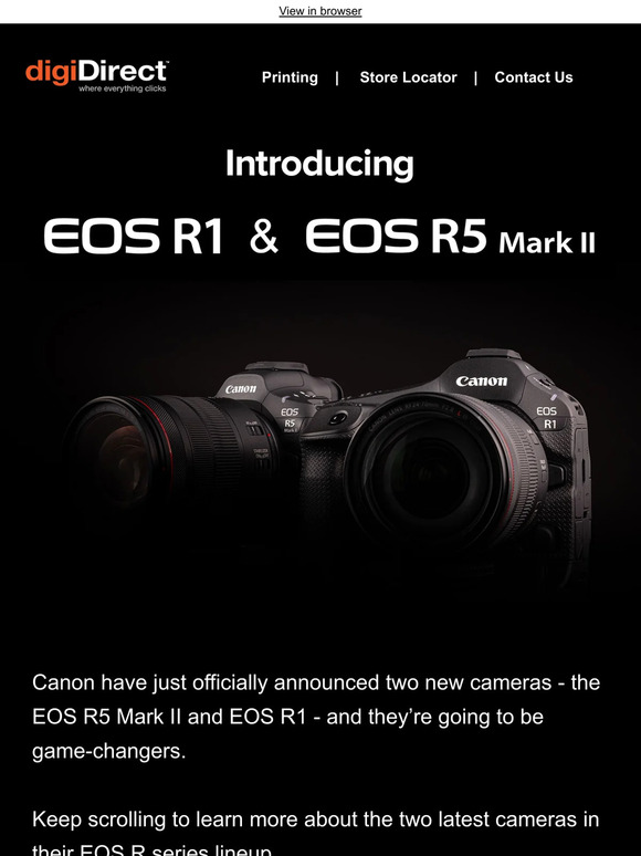 digiDirect: Introducing the NEW Canon R1 & R5 Mark II! | Milled