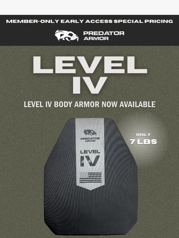 Predator Armor: Exclusive First Look: Unveiling Our New Level IV Body ...