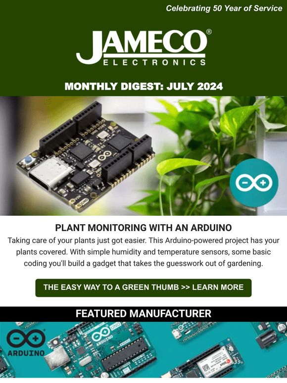 Jameco: Plant Monitoring with an Arduino | Milled