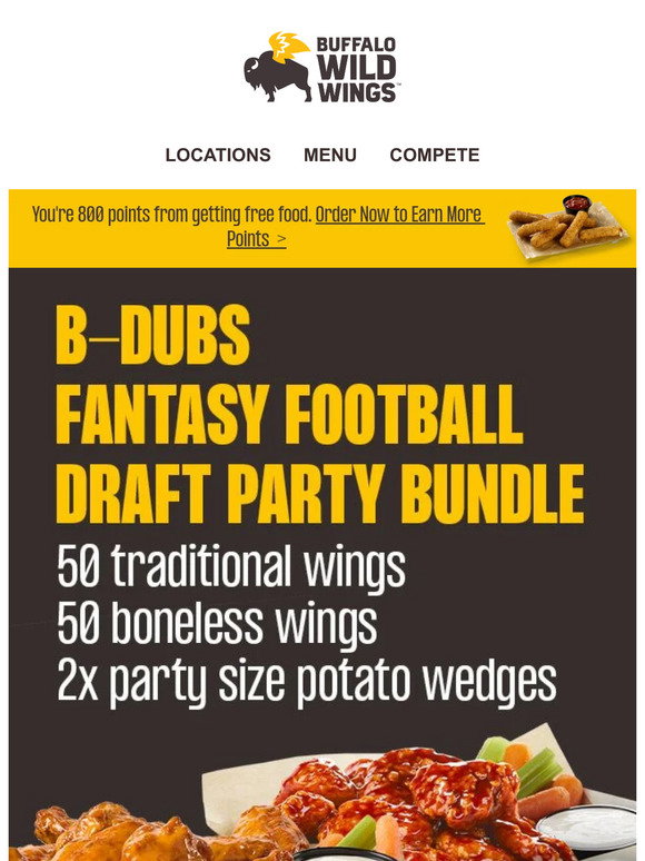 Buffalo Wild Wings: Your draft party destination 🏈🏆 | Milled