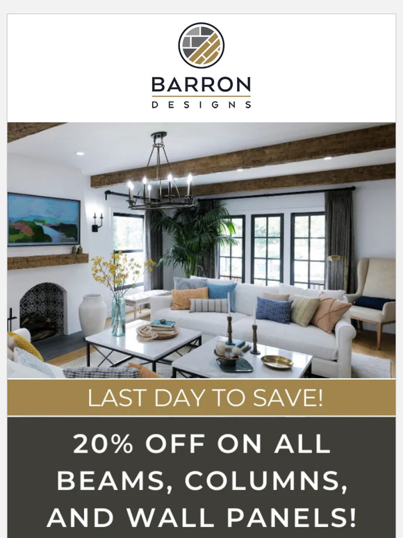 Barron Designs: Last Day To Save 20% On American Made Products! | Milled