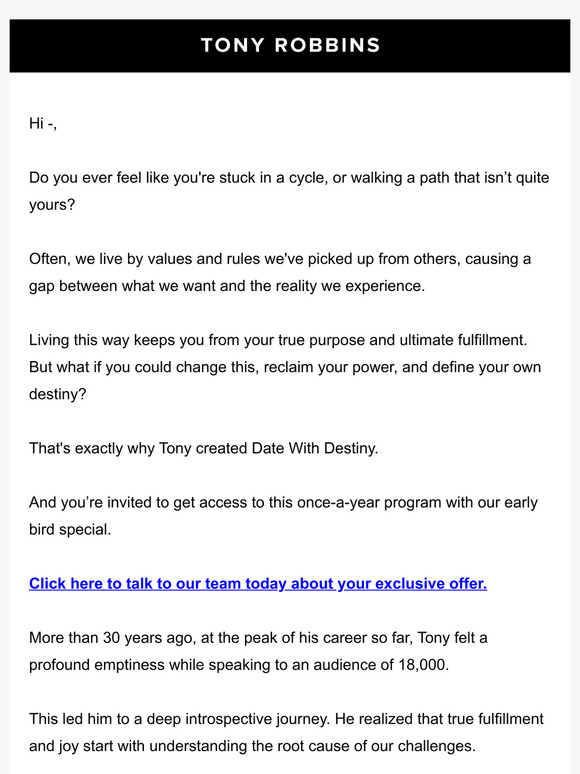 Tony Robbins: What holds you back, —? | Milled