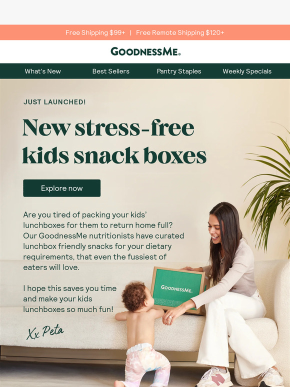 GoodnessMe: NEW kids snack boxes landed! 🤗 | Milled