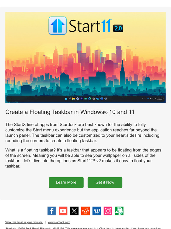 Stardock: Create a Floating Taskbar in Windows 10 and 11 with Start11 ...