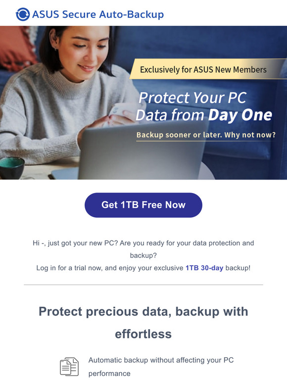 ASUS: ASUS New Member Exclusive 1TB Free, Protect Your PC Data from Day ...