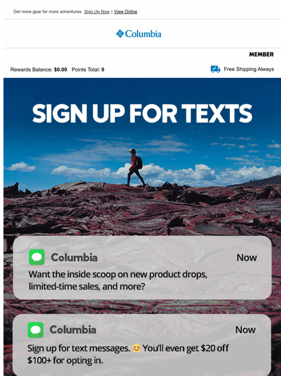 Columbia: Text us for $20 off $100+. 📲 | Milled