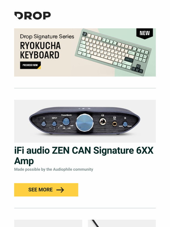 Drop: iFi audio ZEN CAN Signature 6XX Amp, DSA Scrabble Keycap Set by ...