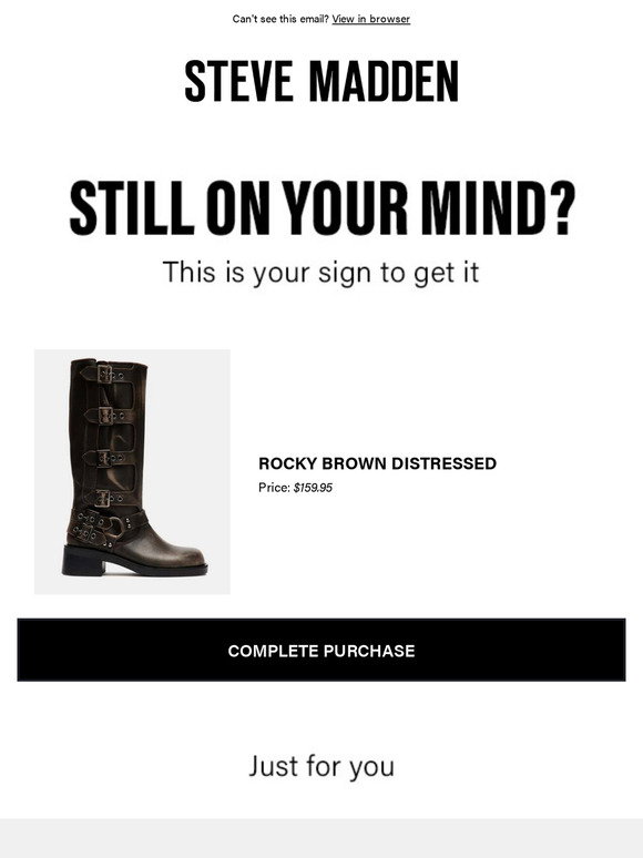 Steve Madden: Re: ROCKY BROWN DISTRESSED | Milled