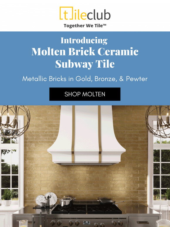Tile Club: Introducing Molten: Bronze, Gold, & Pewter Subway Tiles | Milled