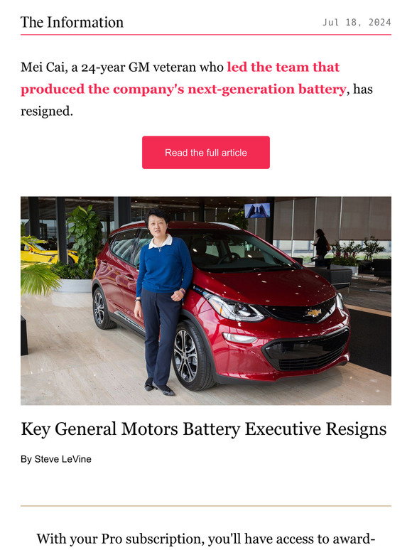 The Information: Exclusive: Key General Motors Battery Executive ...