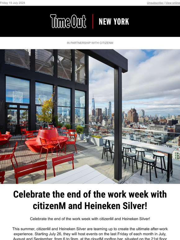 Time Out: Visit the Heineken Silver x citizenM Rooftop Summer Series ...